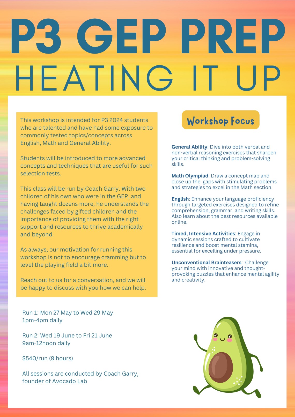 Holiday Workshops – Avocado Lab